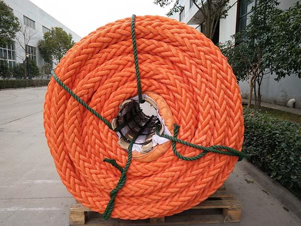 Orange Plait PP Polypropylene Mooring Rope Eight Strand Durable For Fishing
