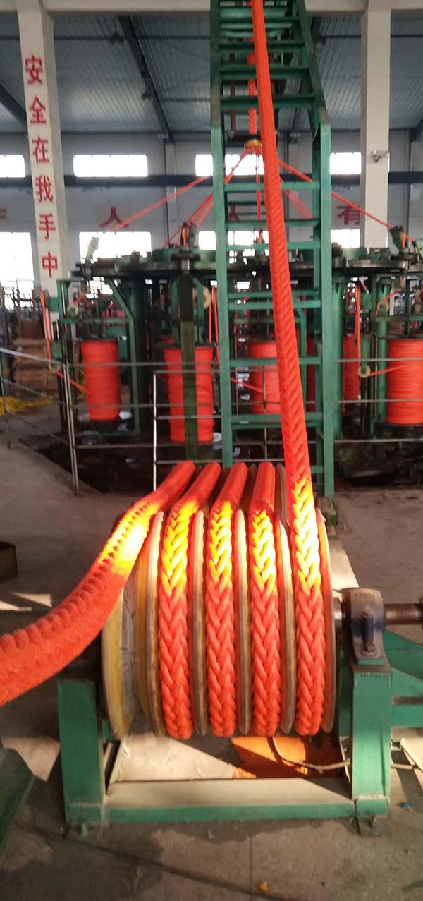 Orange Plait PP Polypropylene Mooring Rope Eight Strand Durable For Fishing