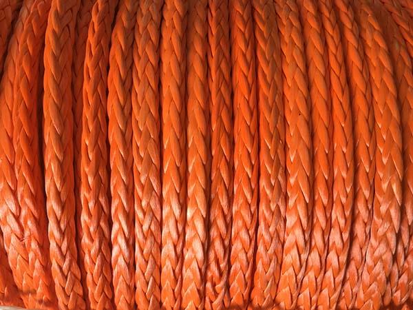 Ship Tugging 14mm UHMWPE Fiber Rope High Modulus Low Friction Coefficient