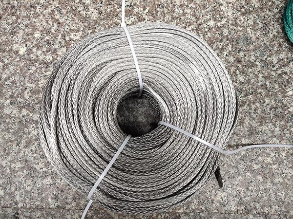 5mm X 100m 12 Splicing Dyneema Core Rope , 12 Weaves Gray Dynamax Rope