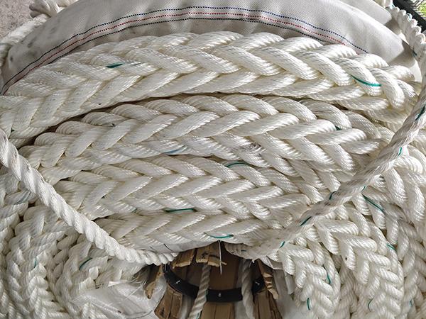 Defense Industry Atlas Mooring Rope 72mm X 220 Meters High Break Strength
